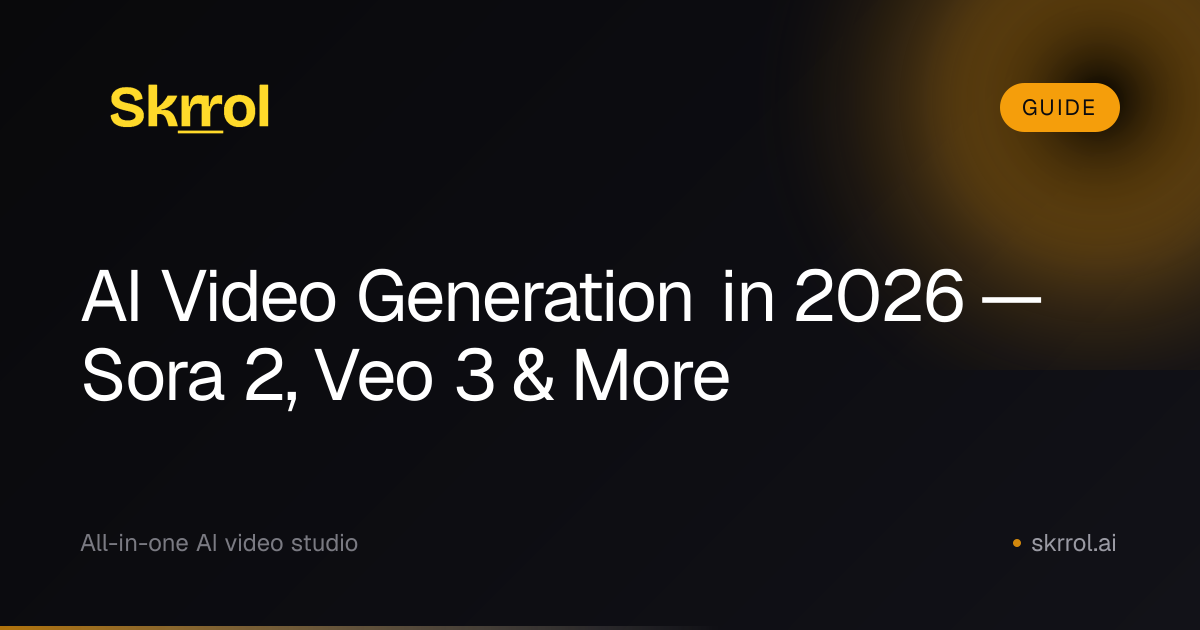 AI Video Generation in 2026 — Sora 2, Veo 3 & More | Skrrol AI